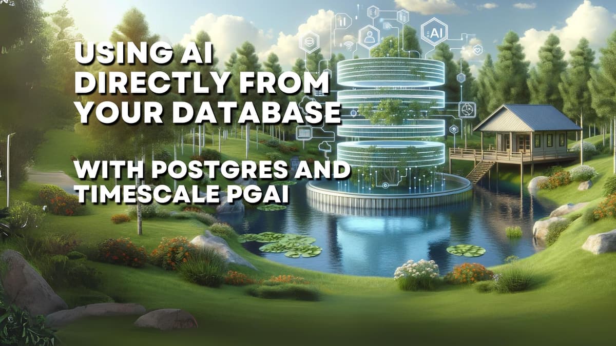 Using AI directly from your database - with PostgreSQL and pgai